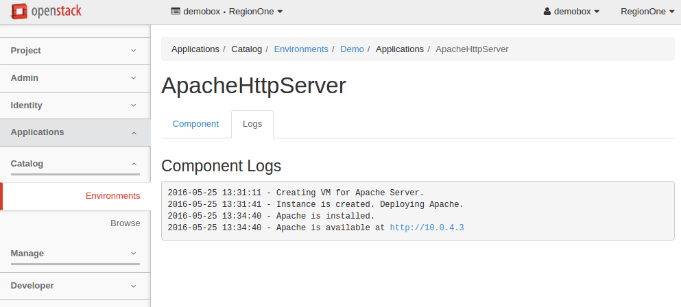 Managing applications — Murano